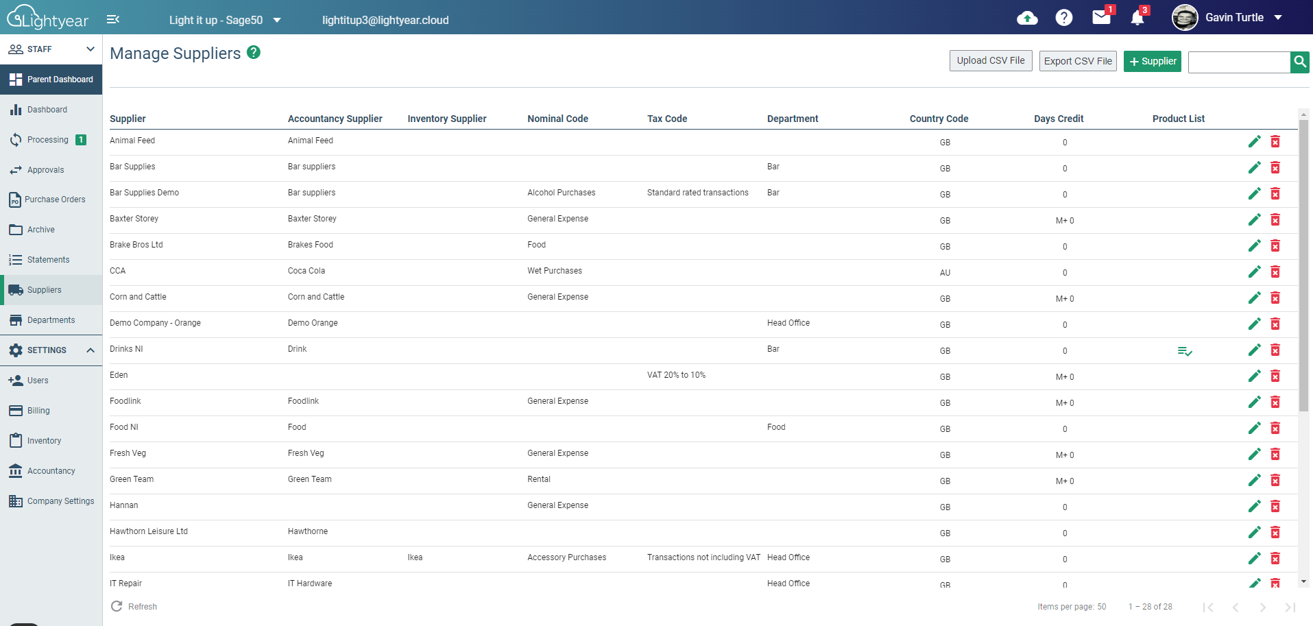 Create a New Supplier